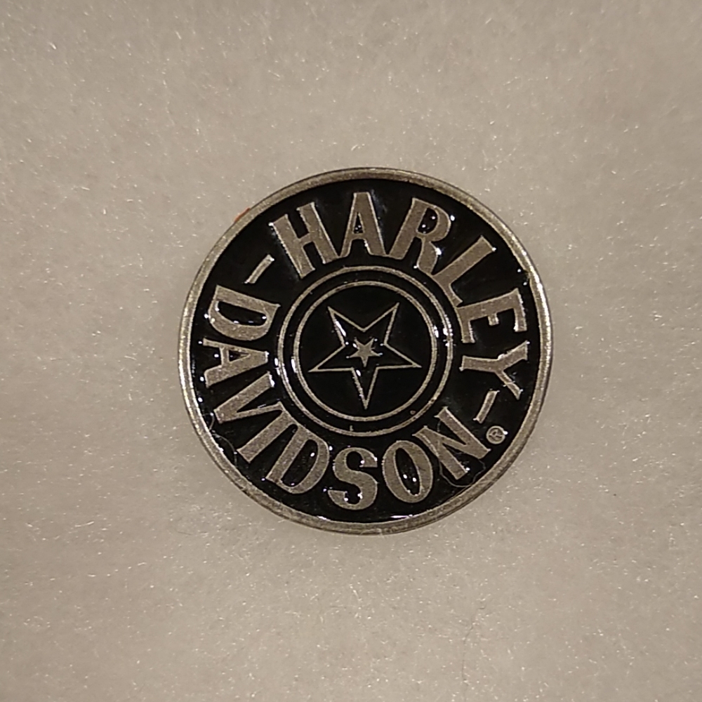 Harley-Davidson Circular Pin With Star Vintag - Gem